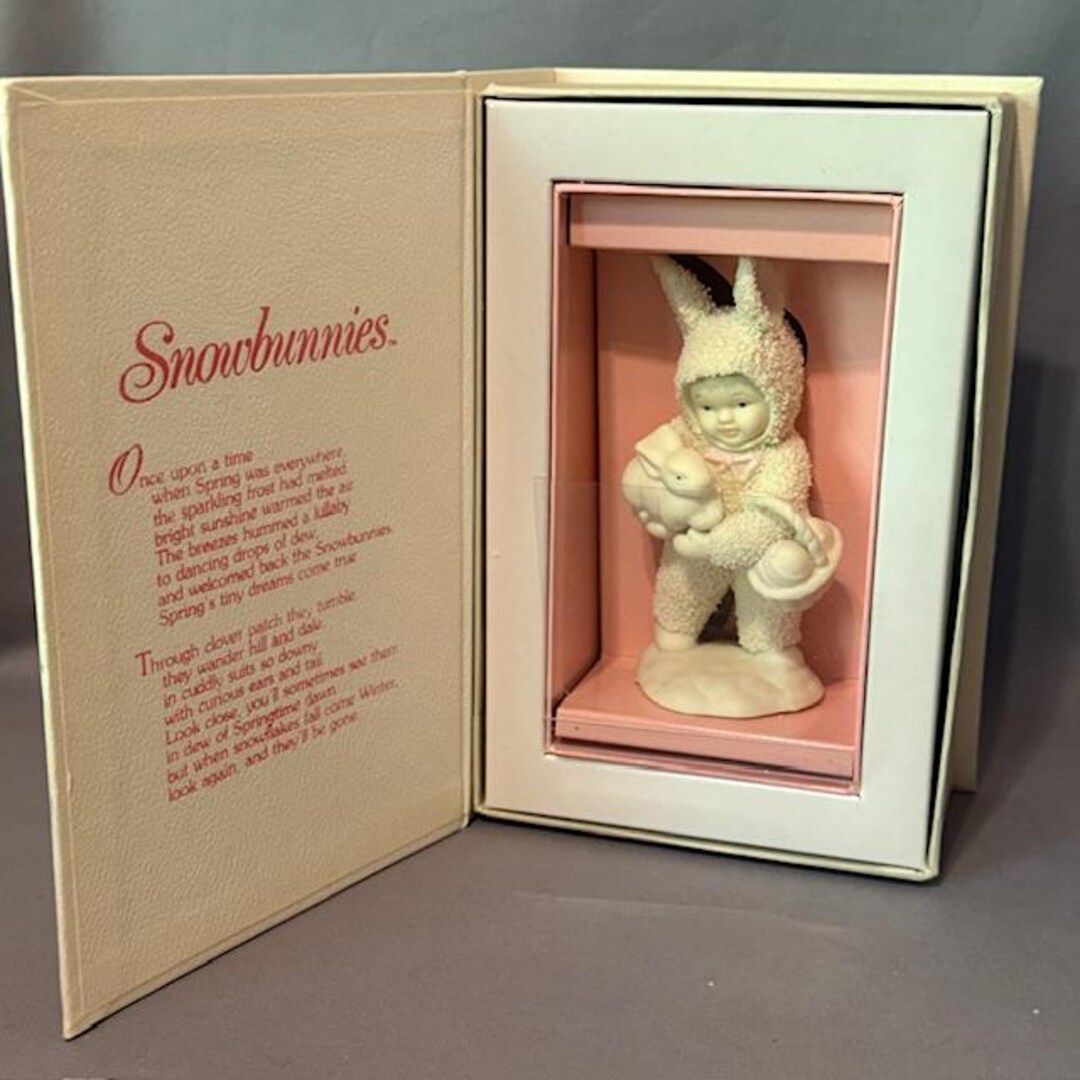 Vintage Snowbunnies Figurine Department 56 Snowbabies Easter Springtime ...
