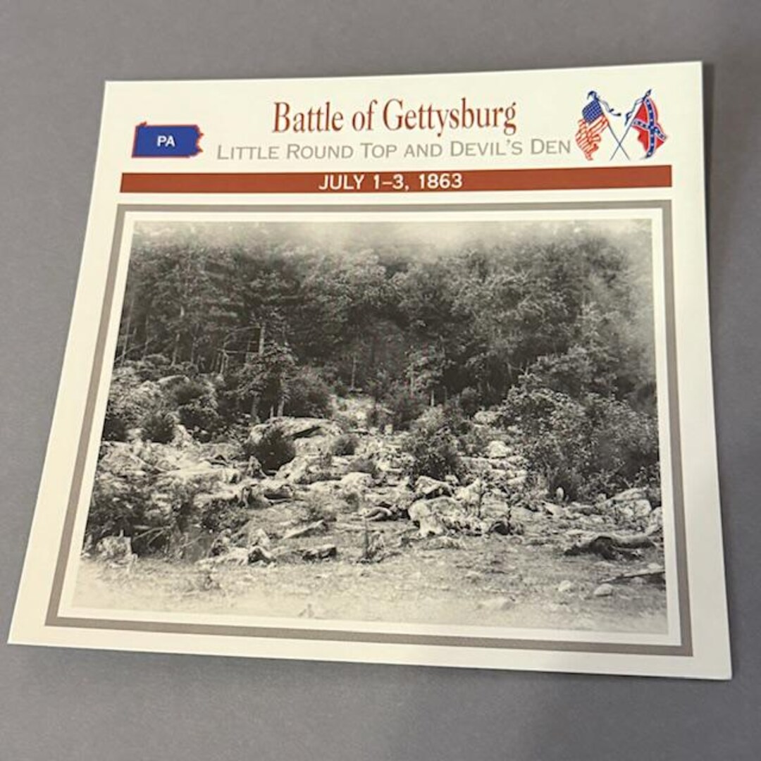 Vintage Civil War Card 1995 Atlas Military Battles Campaign Gettysburg ...