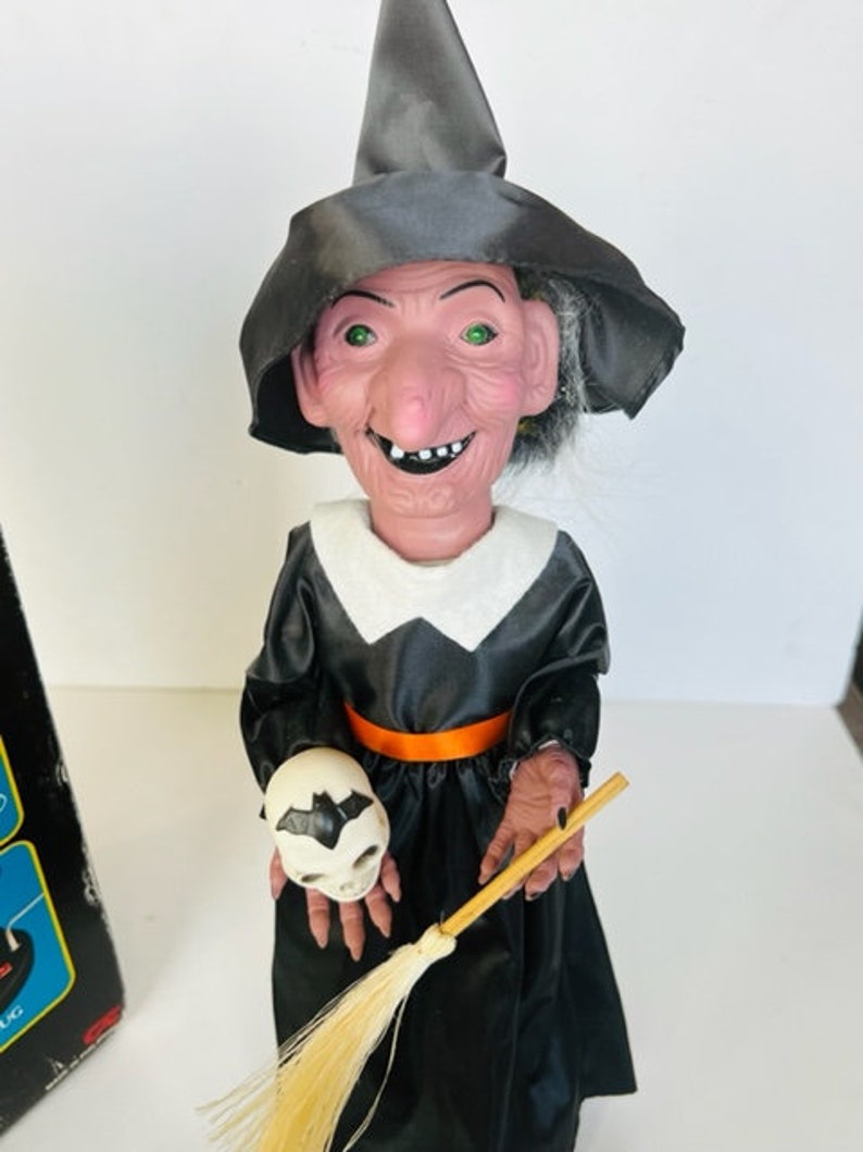 Halloween Spooky Witch Figure Vtg Battery Operated Box - Etsy
