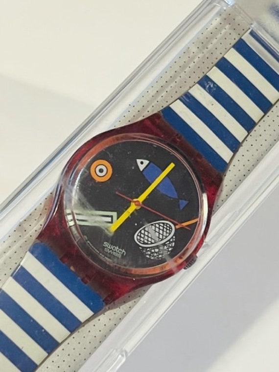 Swatch Watch Wristwatch VINTAGE Swiss made Fish Net F… - Gem