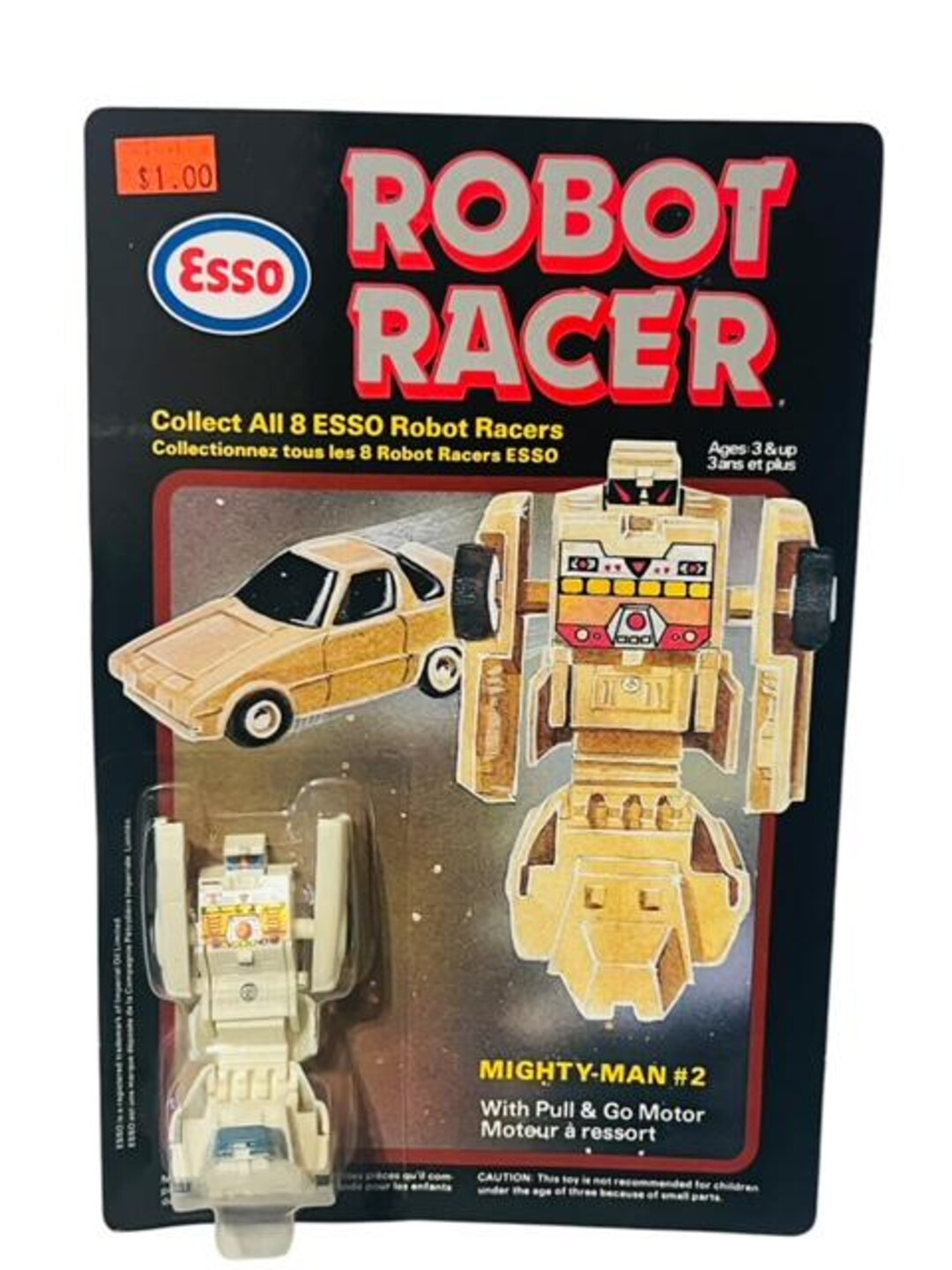 Robot Racer Figure Friction Go Toy Gobot Transformer 1980s Esso MOC ...