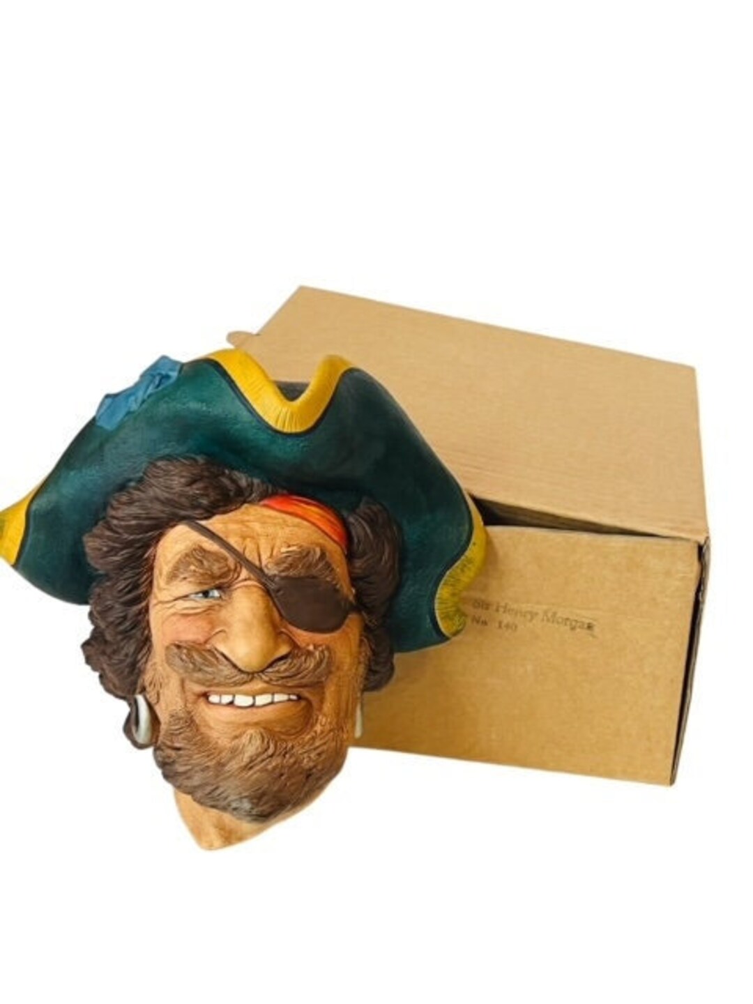 Bosson Chalkware Legend Face Figurine England Wall Bust Sir Henry ...