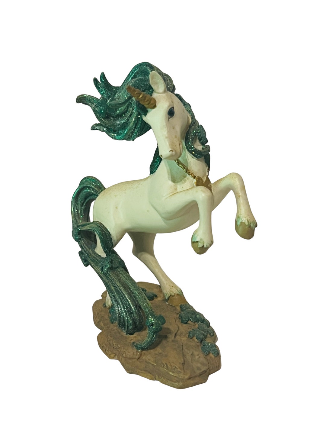 Unicorn Figurine Pegasus Hamilton Collection Emerald Isle Luck Irish Be ...