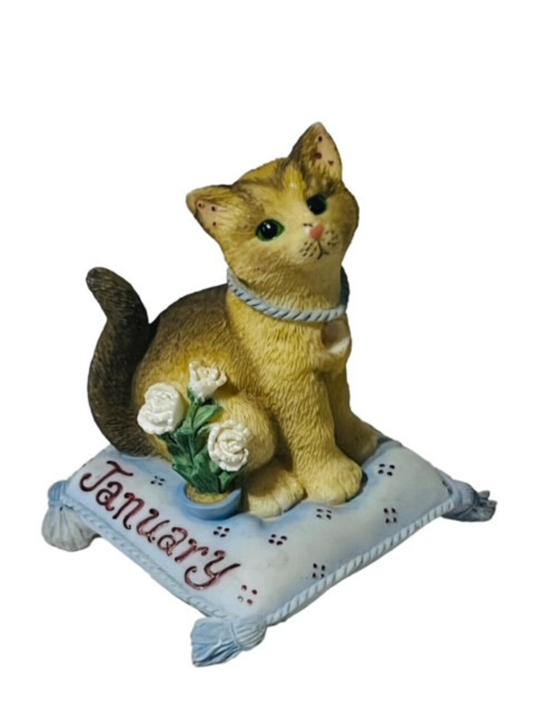 Calico Cat Figurine Enesco Hillman Vtg Kitten Anthropomorphic January ...