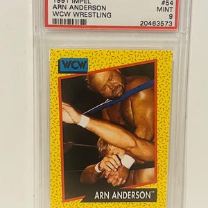 Arn Anderson Rc WWF Wrestling Card Wwe 1991 Impel PSA 9 WCW Rookie ...