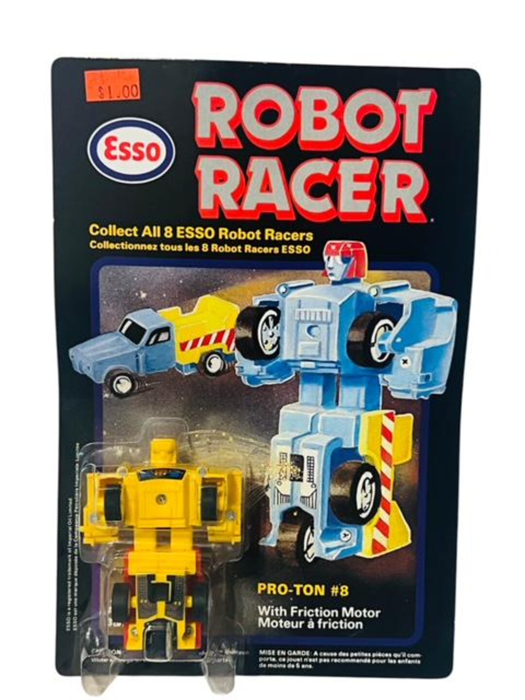 Robot Racer Figure Friction Go Toy Gobot Transformer 1980s Esso MOC Pro ...