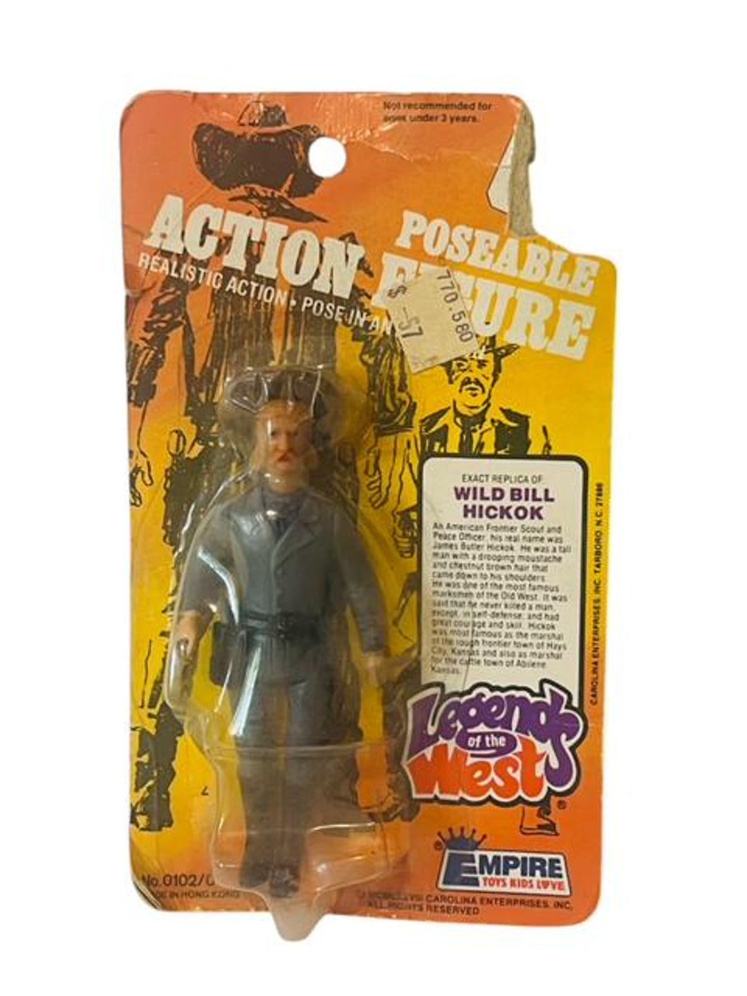 Wild Bill Hickok Figure SEALED Excel Toy 1975 Legends West Card Toy ...