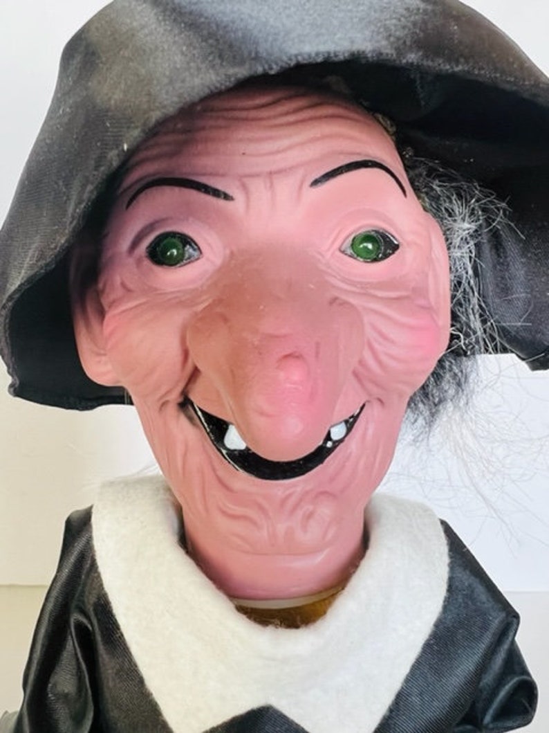 Halloween Spooky Witch Figure Vtg Battery Operated Box - Etsy