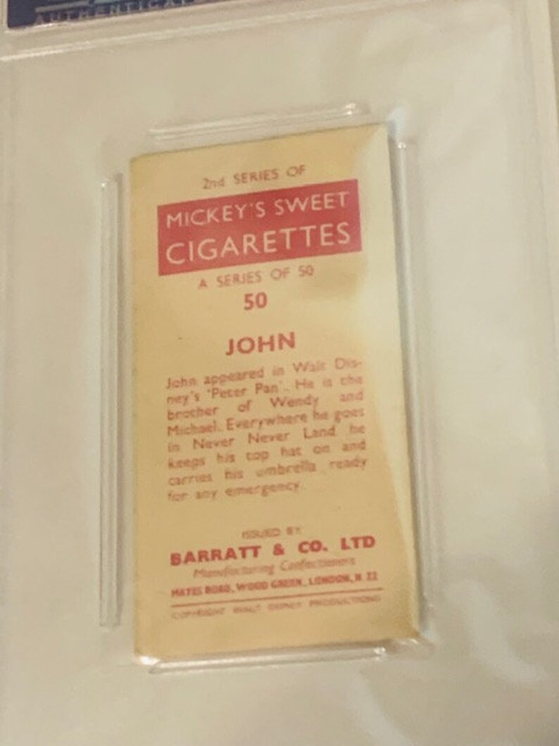 Walt Disney Characters Tobacco Trading Card 1957 Barratt London England ...