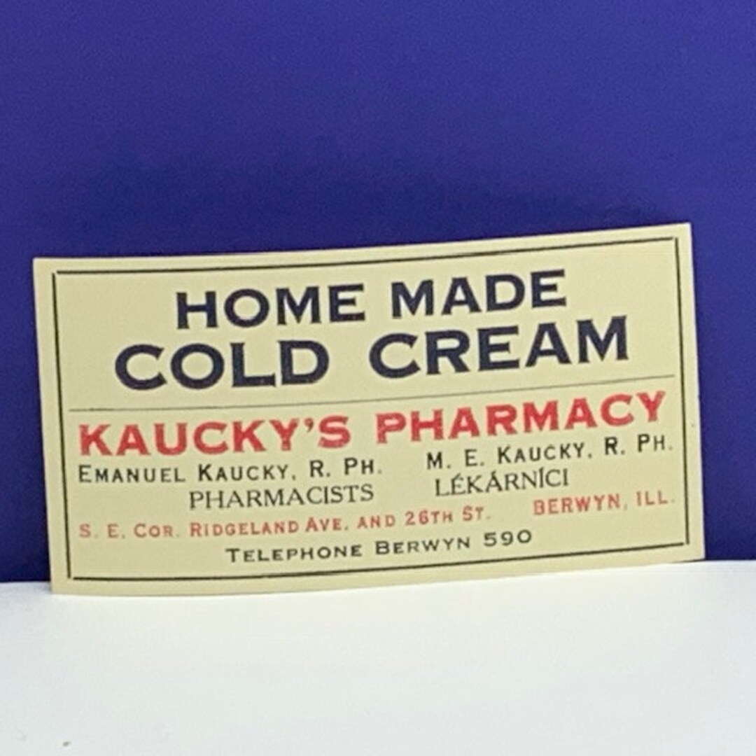 VINTAGE DRUG STORE Label Vintage 1930s Ephemera Paper Pharmacy ...