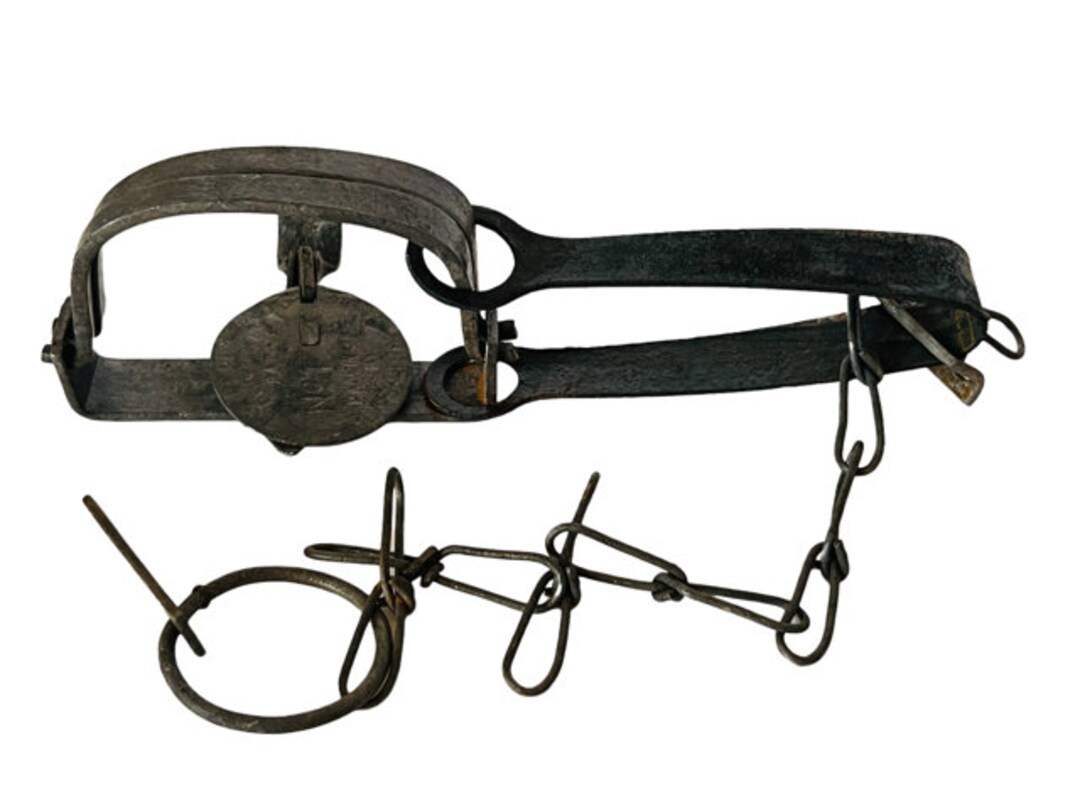 Antique Animal Trap Vtg Cast Iron Rodent Mouse Mice Hunting USA Oneida ...