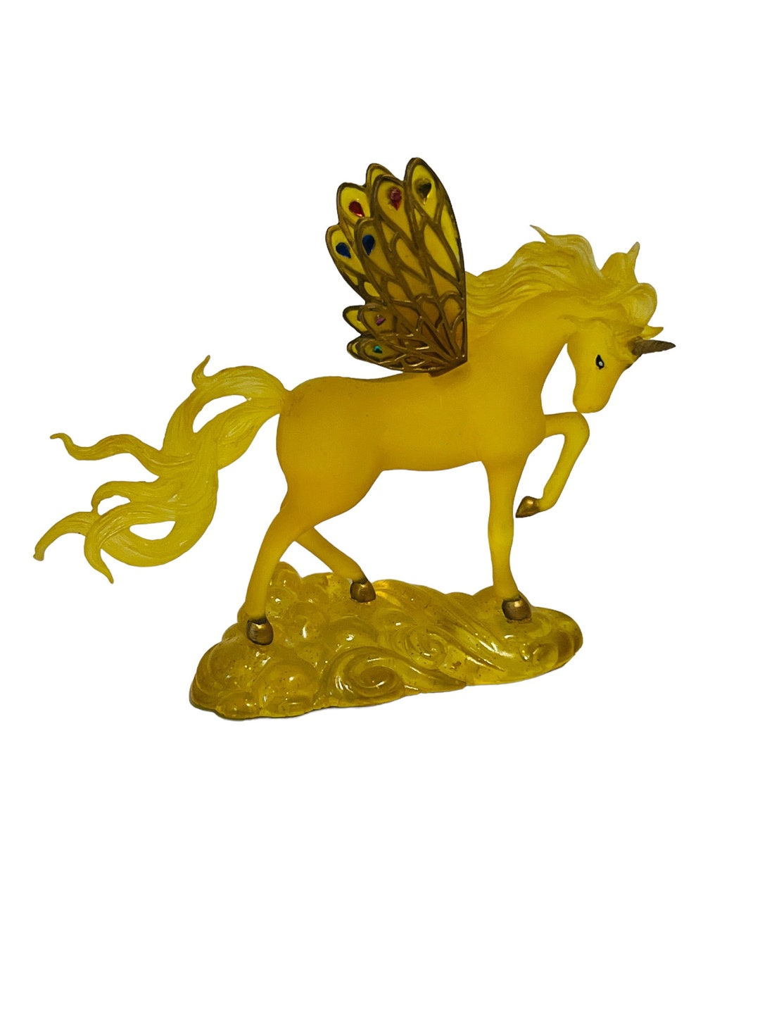 Unicorn Figurine Pegasus Hamilton Collection Jewels Fantasy Citrine ...