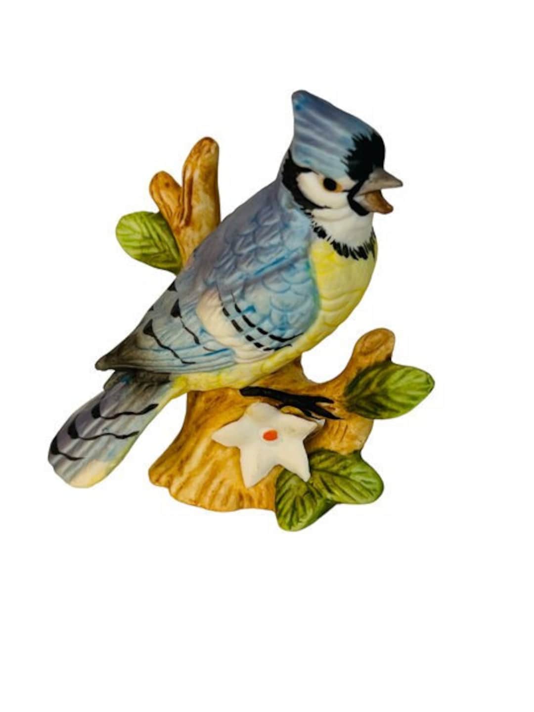 Blue Jay Figurine Lefton Vtg Bird Bluejay Miniature Fine Porcelain ...