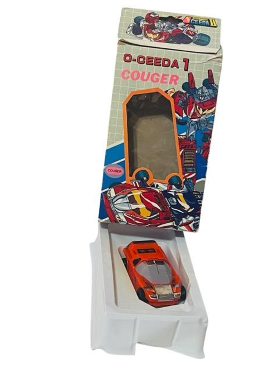 O-ceeda Couger Hawk Cougar Transformers Vtg Robot Figure Car Gobots Box ...