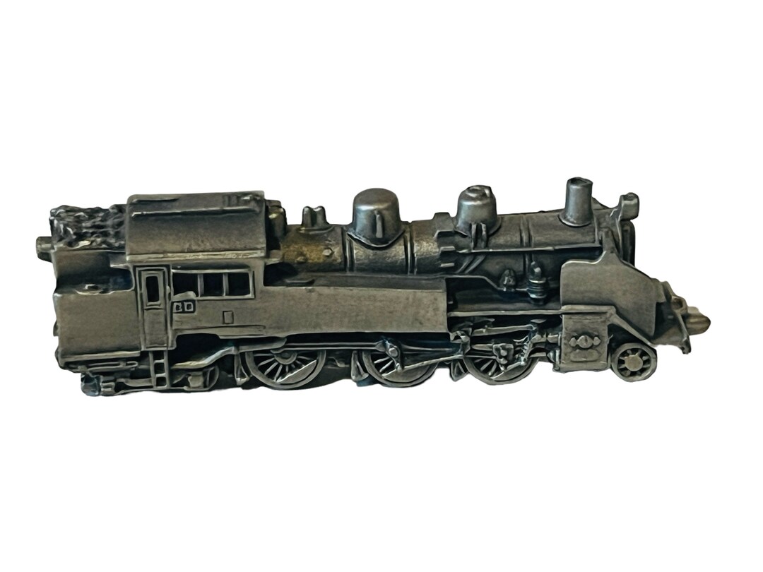Danbury Mint Pewter Train Locomotive Figurine Railroad Steam Engine ...