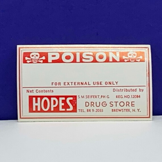 VINTAGE DRUG STORE label vintage 1930s ephemera paper pharmacy | Etsy
