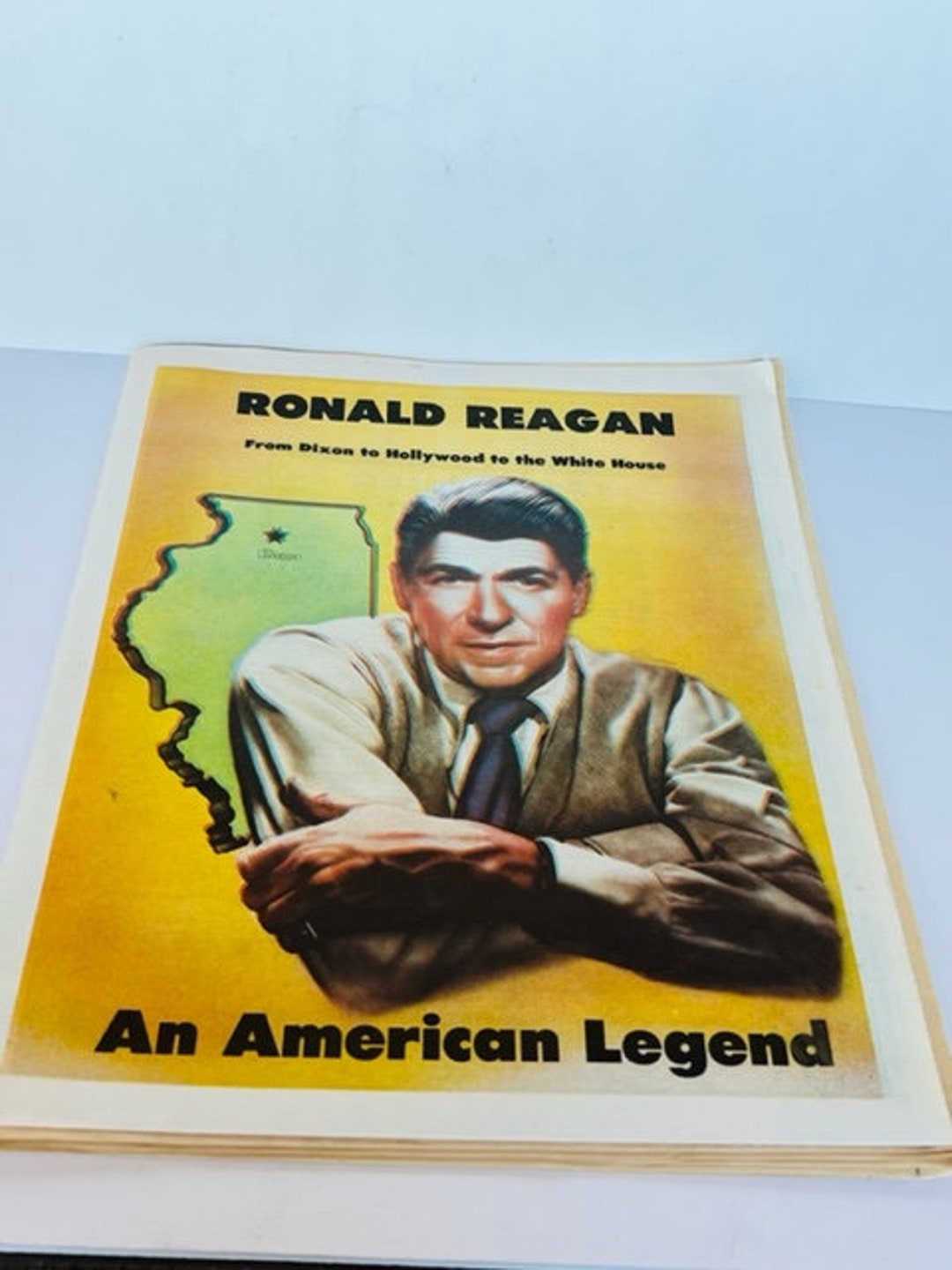 Ronald Reagan Newspaper Cover 1989 Dixon Telegraph Supplement Holly ...
