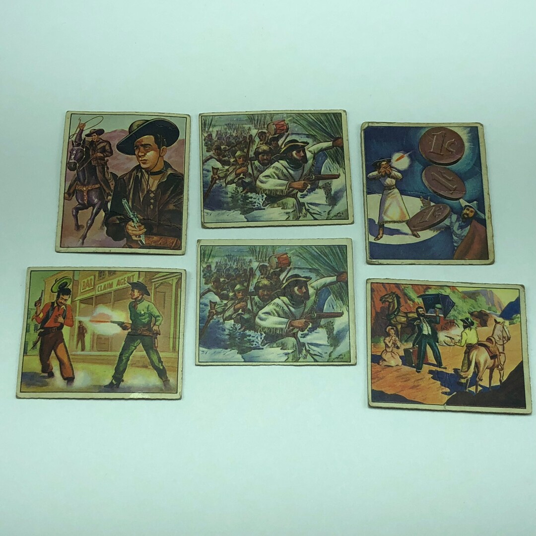 1949 BOWMAN WILD WEST Trading Cards Mixed Lot Picture Collectors Club ...