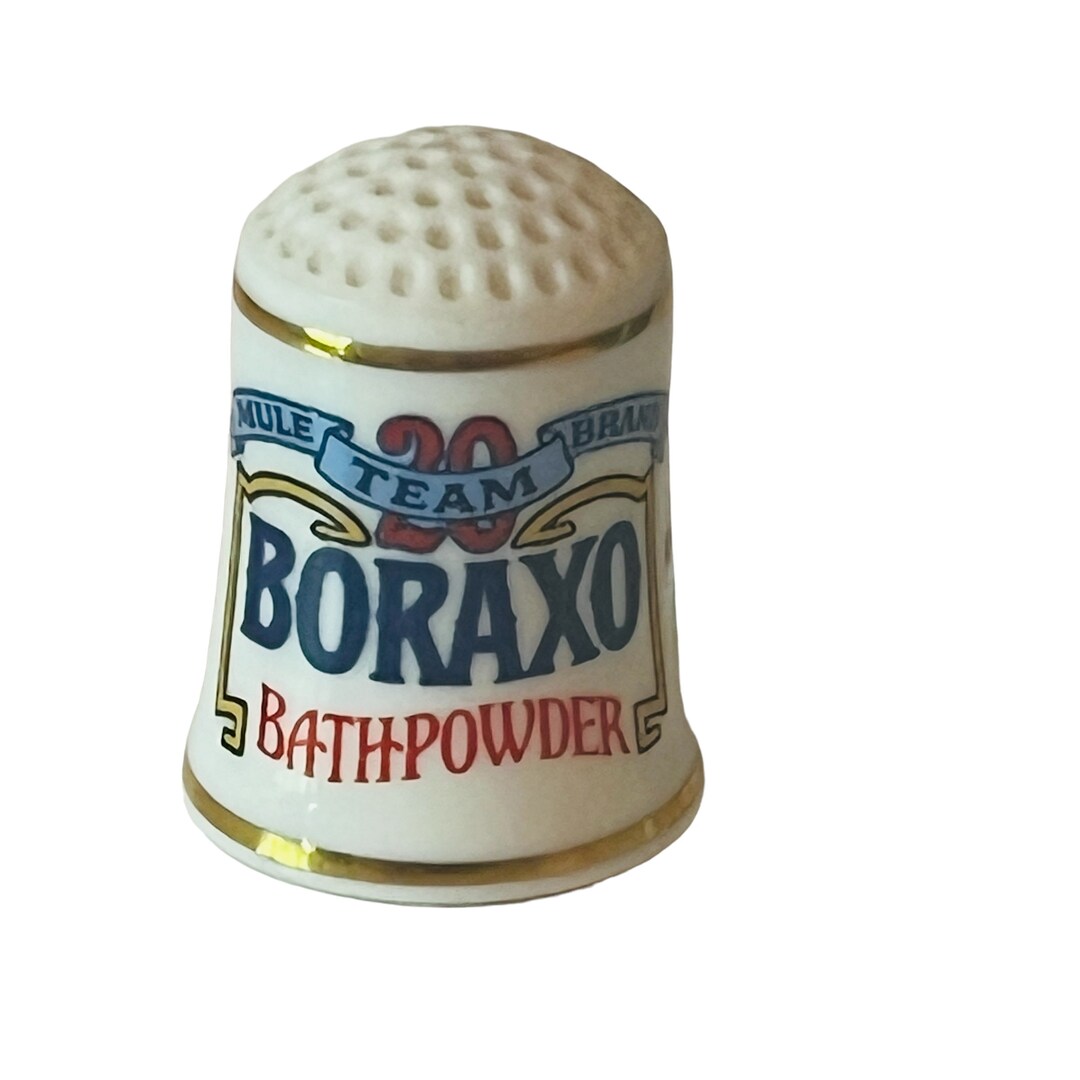 Franklin Mint Porcelain Thimble Figurine 1980 Advertising Boraxo Bath ...