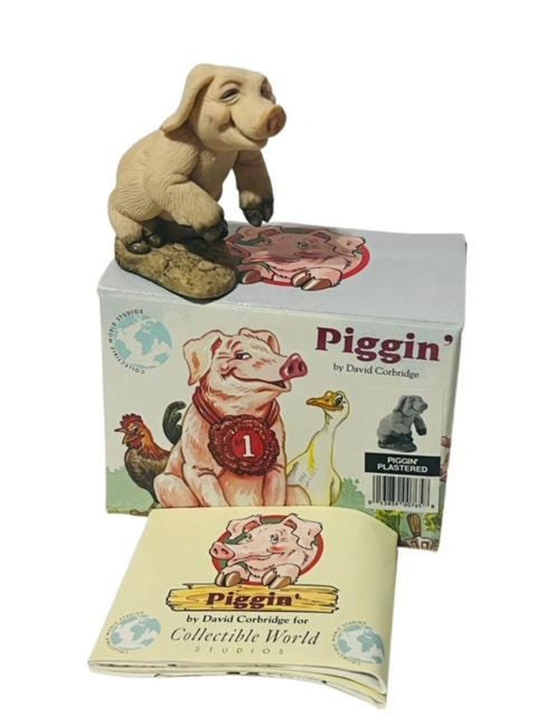 Pig Figurine Anthropomorphic Corbridge Piglet Flambro Piggin BOX ...