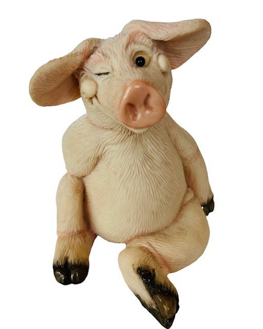 Vintage Anthropomorphic Pig Figurine Collectible Statue | Etsy
