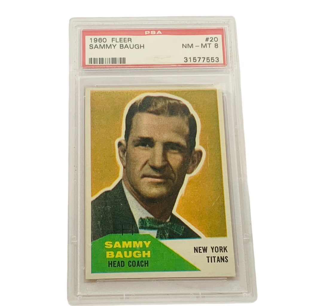 Sammy Baugh 1960 Fleer #20 PSA Mint 8 Graded New York Titans Coach Hall ...