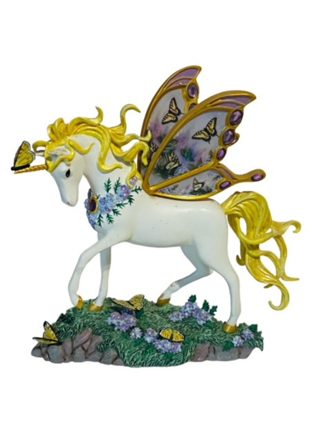 Unicorn Figurine Pegasus Hamilton Collection Flights Fancy Graceful ...