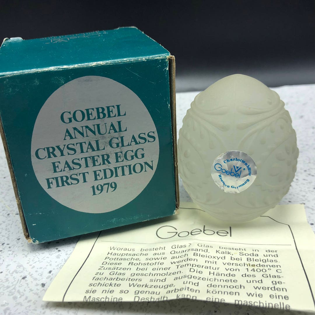 1979 GOEBEL EASTER EGG Original Box Glass Crystal Collectible West W ...