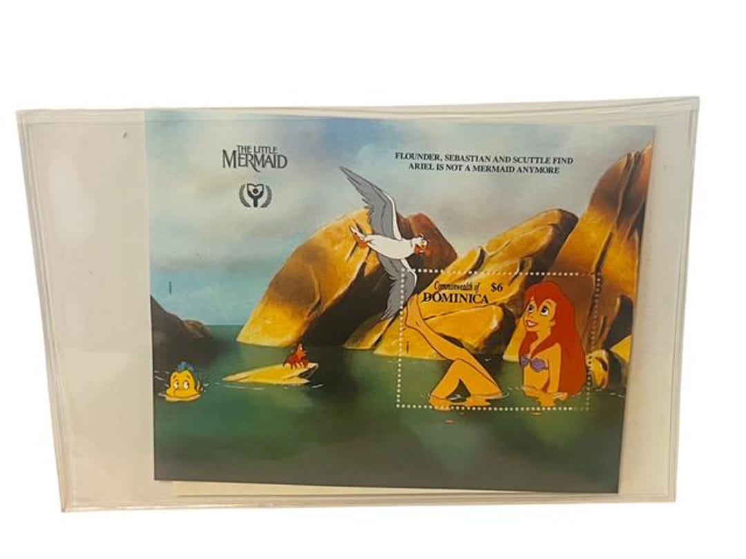 Walt Disney Collectible Postage Stamps Ariel Dominica Little Mermaid ...