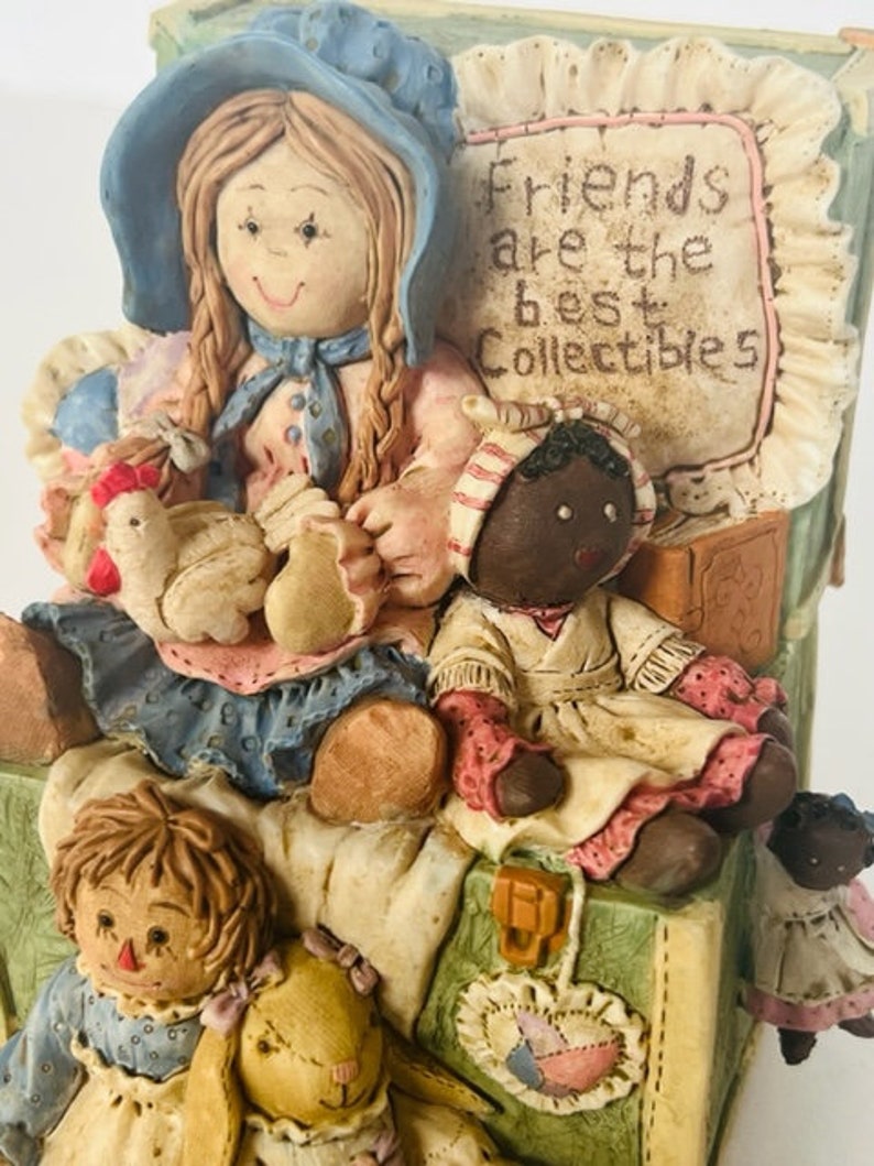San Francisco Music Box Figurine Friends Best Collectibles Rag Doll Hen ...