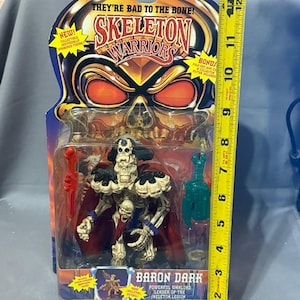 Vintage Baron Dark Skeleton Warriors Action Figure 1994 Playmates MOC ...