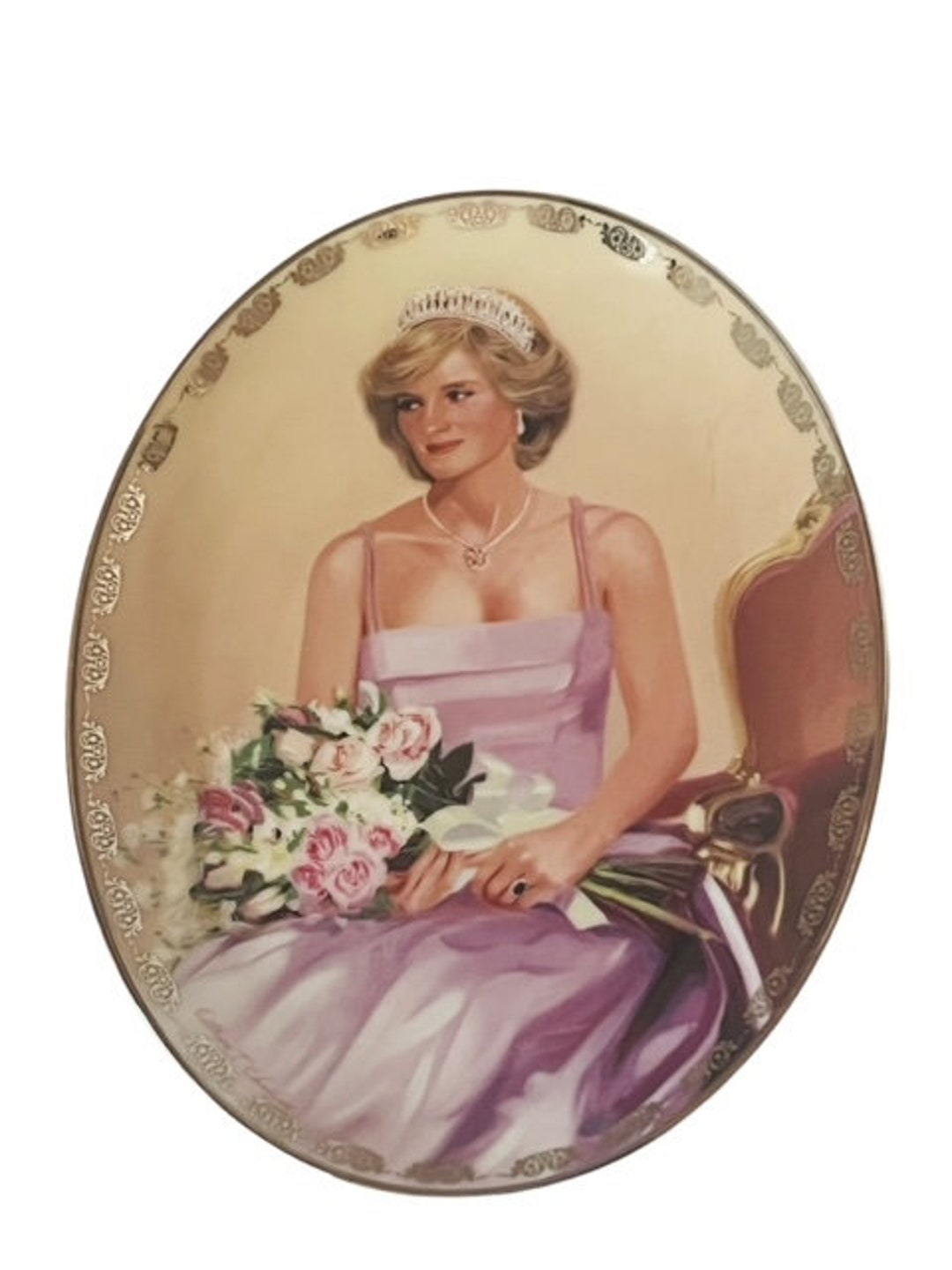 Queen Elizabeth Princess Diana Royal Collector Plate Bradford Exchange ...