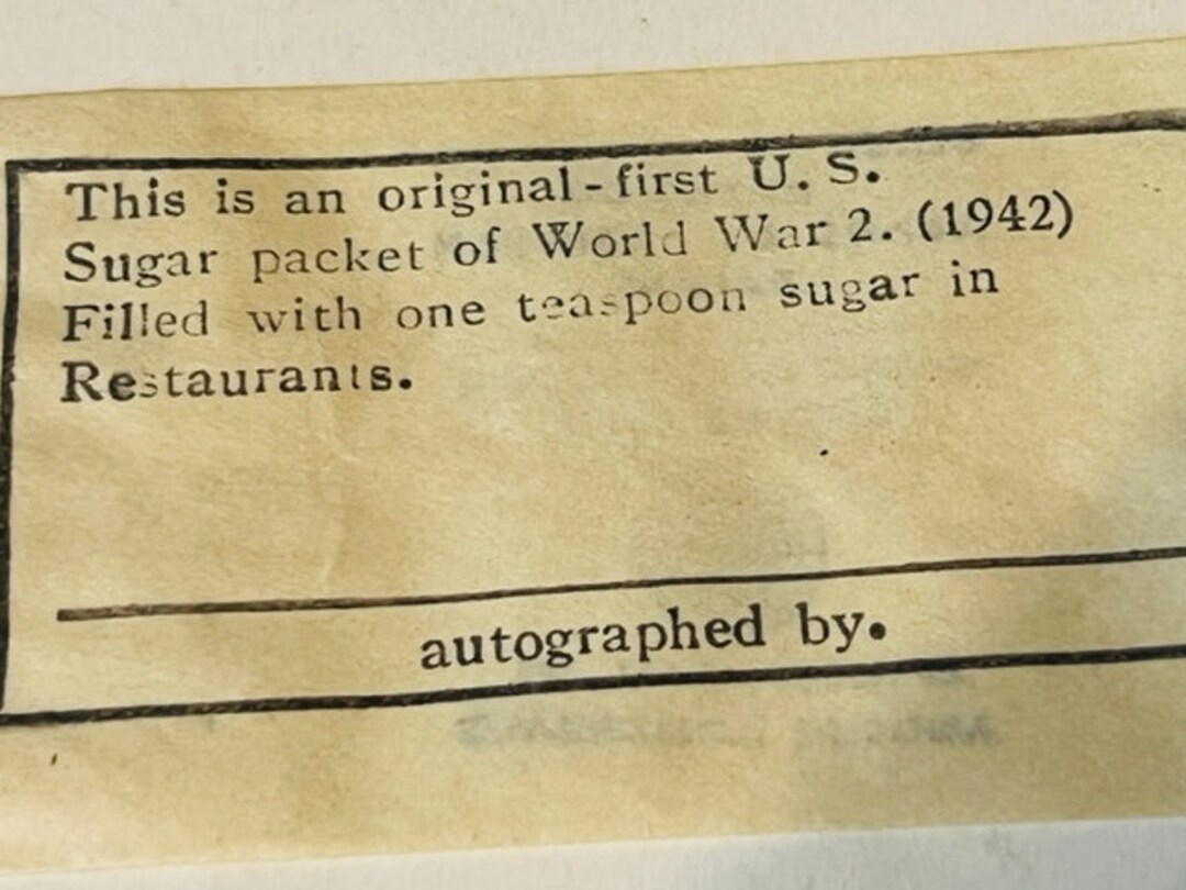 WWII Sugar Packet WW2 1942 US Ephemera Military Sweetest Hobby Ad St ...