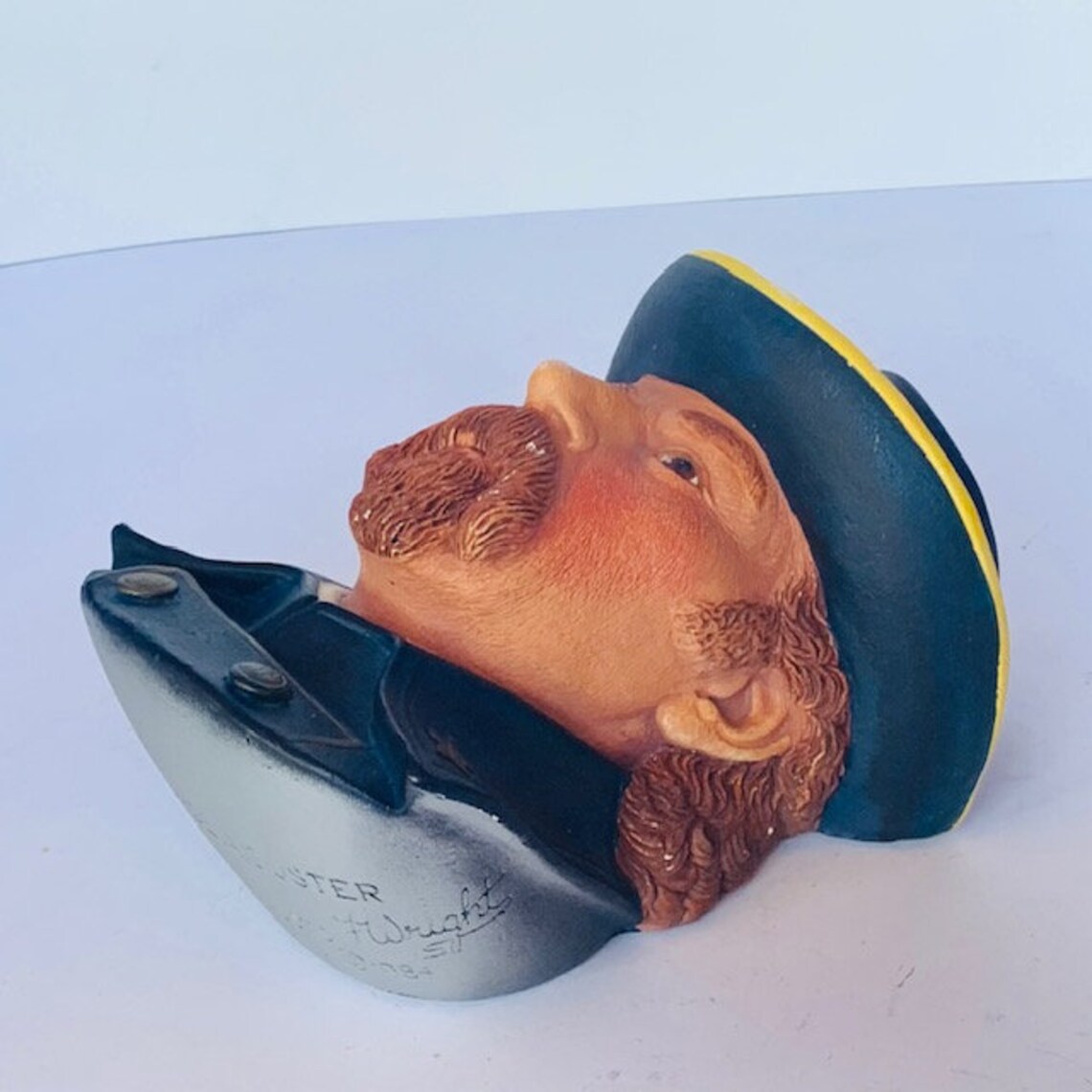 BOSSON CHALKWARE BUST George Custer Civil War 1984 Vintage | Etsy