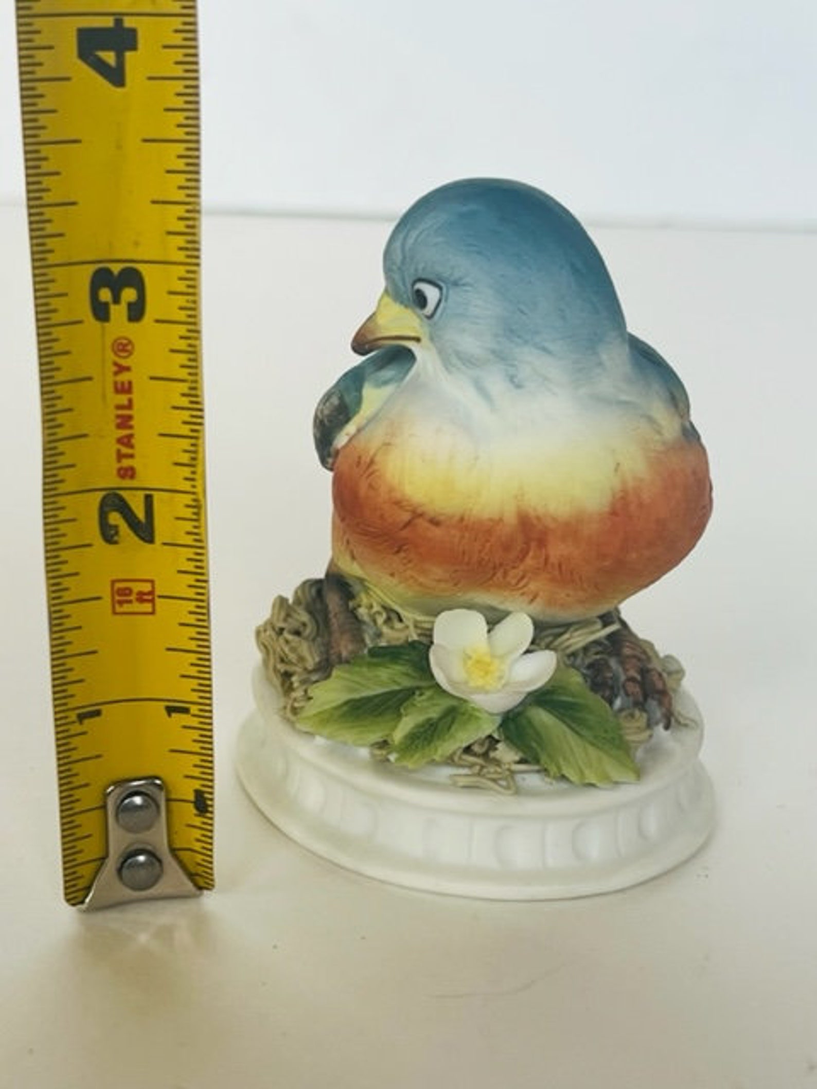 Lefton Eastern Bluebird Porcelain Miniature Figurine Blue Bird Decor ...