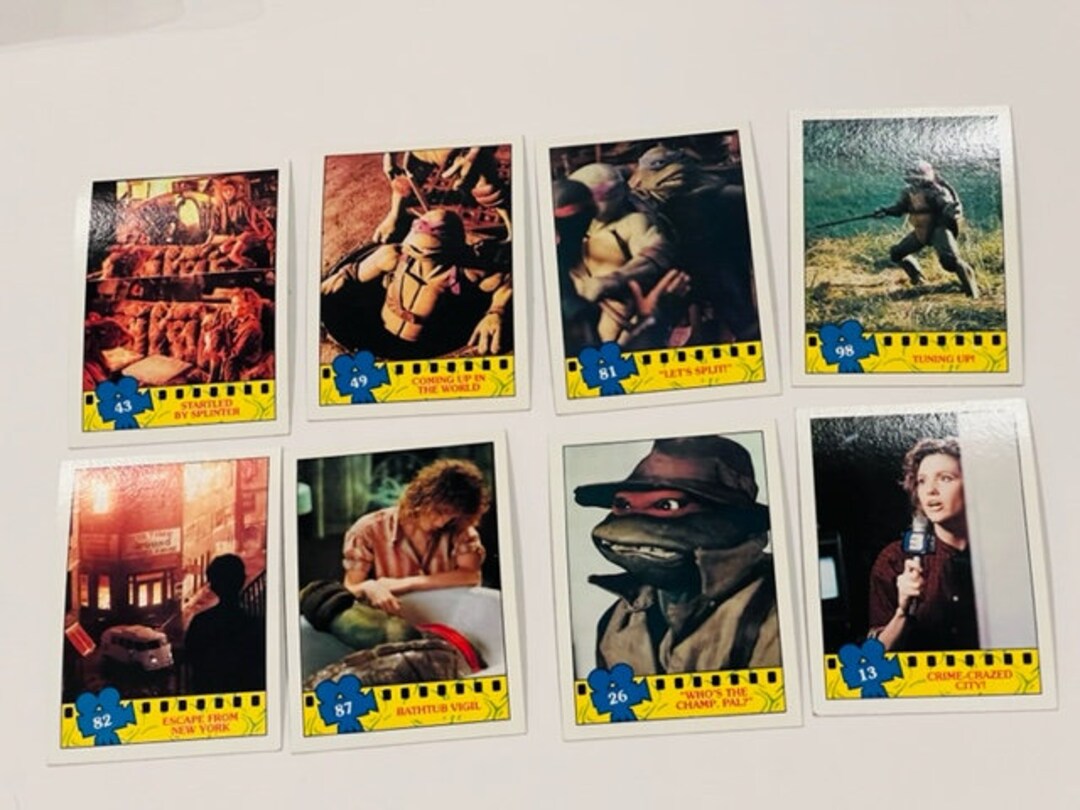 Teenage Mutant Ninja Turtles Trading Cards Lot Sticker Mirage Topps ...