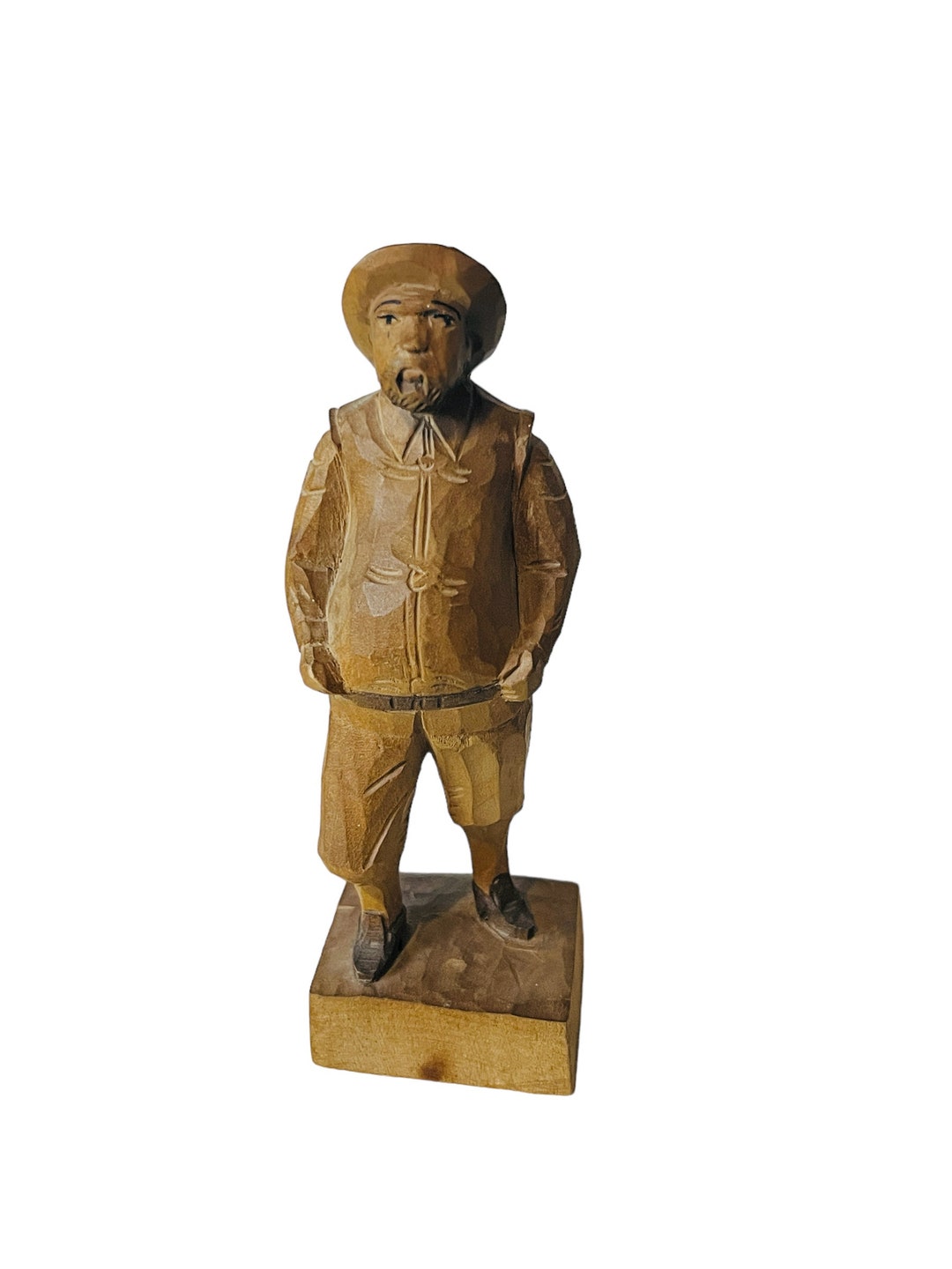 Carved Wooden Figure Spain Artesania Quro Wood Black Forest Art ...