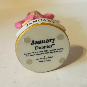 Shirley Temple Danbury Mint Calendar Figurine January Dimples Pink Gift ...