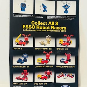 Robot Racer Figure Friction Go Toy Gobot Transformer 1980s Esso MOC ...