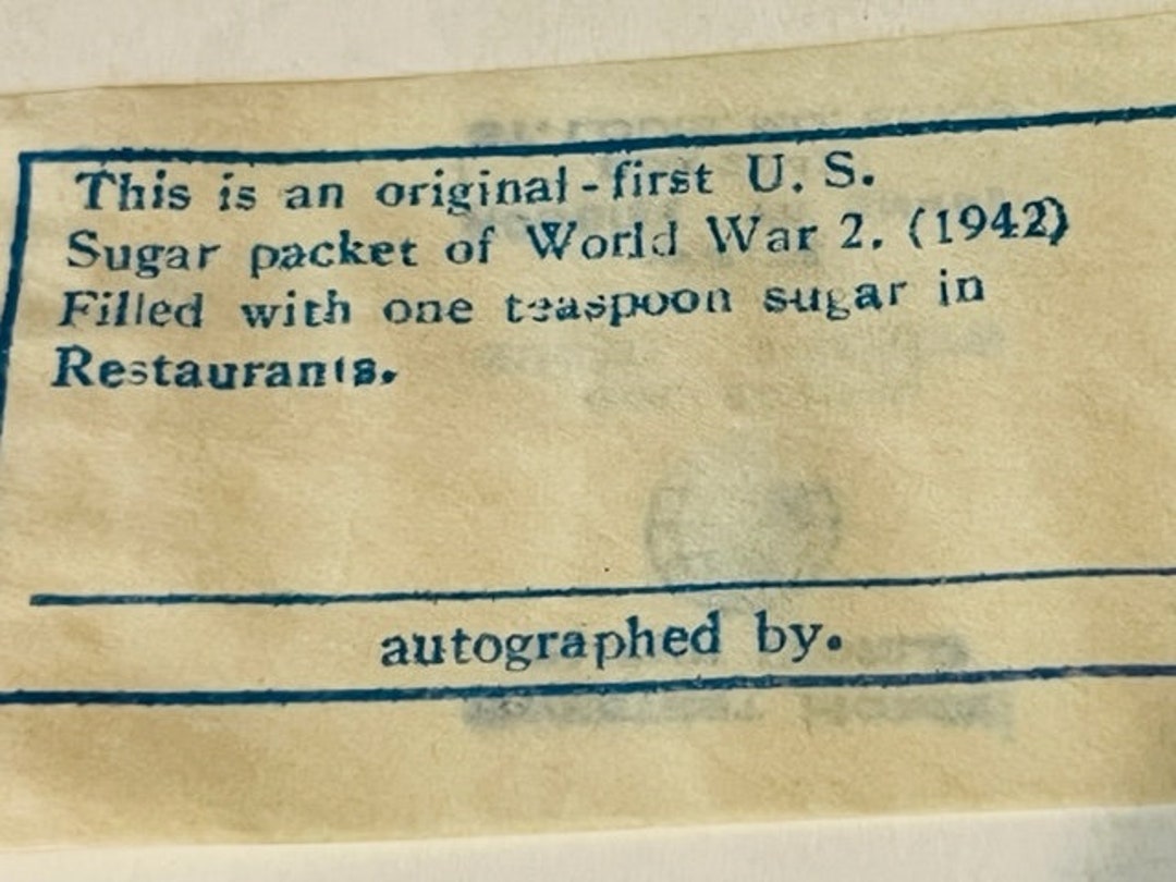 WWII Sugar Packet WW2 1942 US Ephemera Military Sweetest Hobby Ad St ...