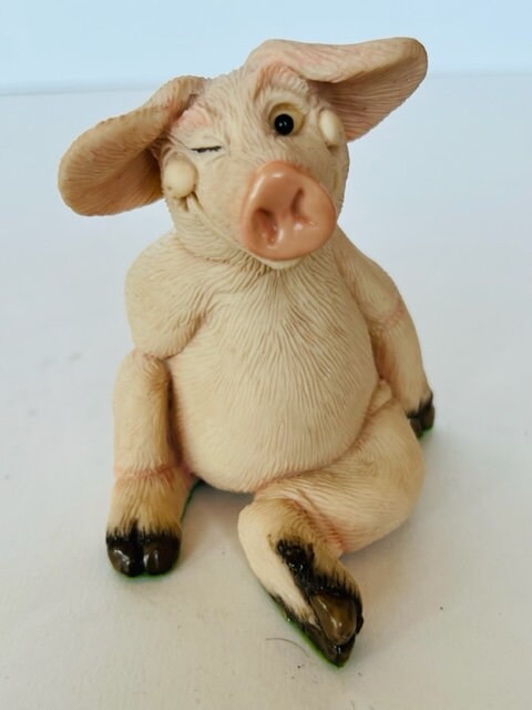 Vintage Anthropomorphic Pig Figurine Collectible Statue Sculpture Hog ...