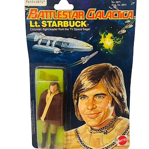 Battlestar Galactica Lt Starbuck Vtg Mattel Action Figure Toy MOC 1978 Colonial Lieutenant BMC1 ...