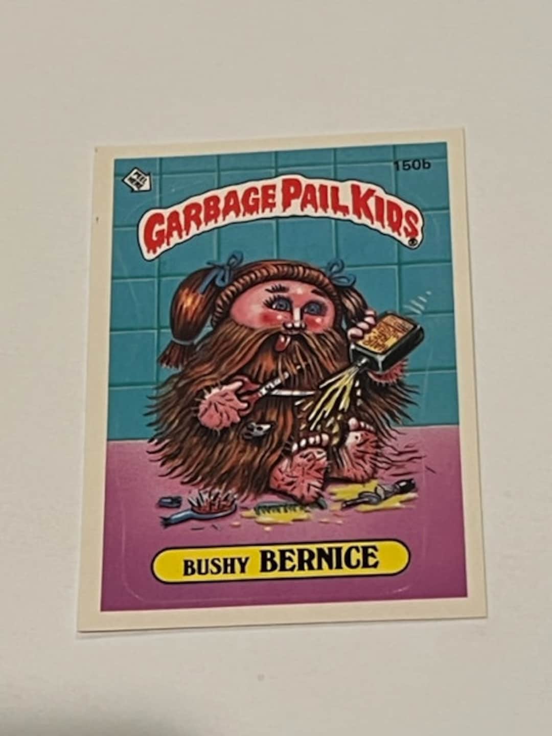 Garbage Pail Kids Vtg Sticker Card 1986 Bushy Bernice Series 4 Beard ...