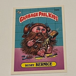 Garbage Pail Kids Vtg Sticker Card 1986 Bushy Bernice Series 4 Beard ...