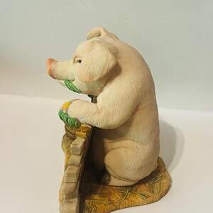 Pig Figurine Anthropomorphic Corbridge Piglet Flambro Piggin BOX Greedy ...