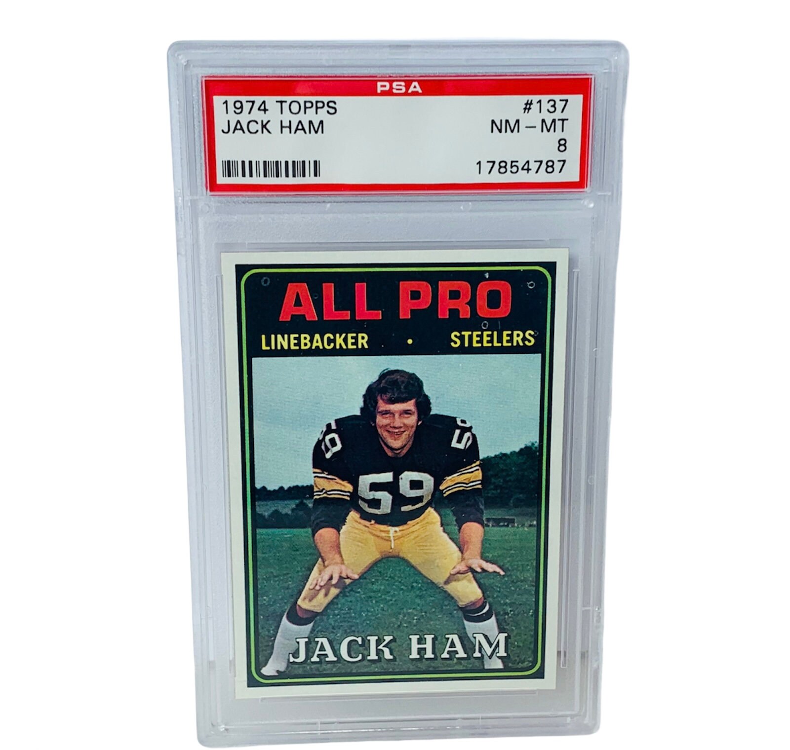 Jack Ham 1974 Topps 2nd year card 137 Graded PSA Mint 8 | Etsy