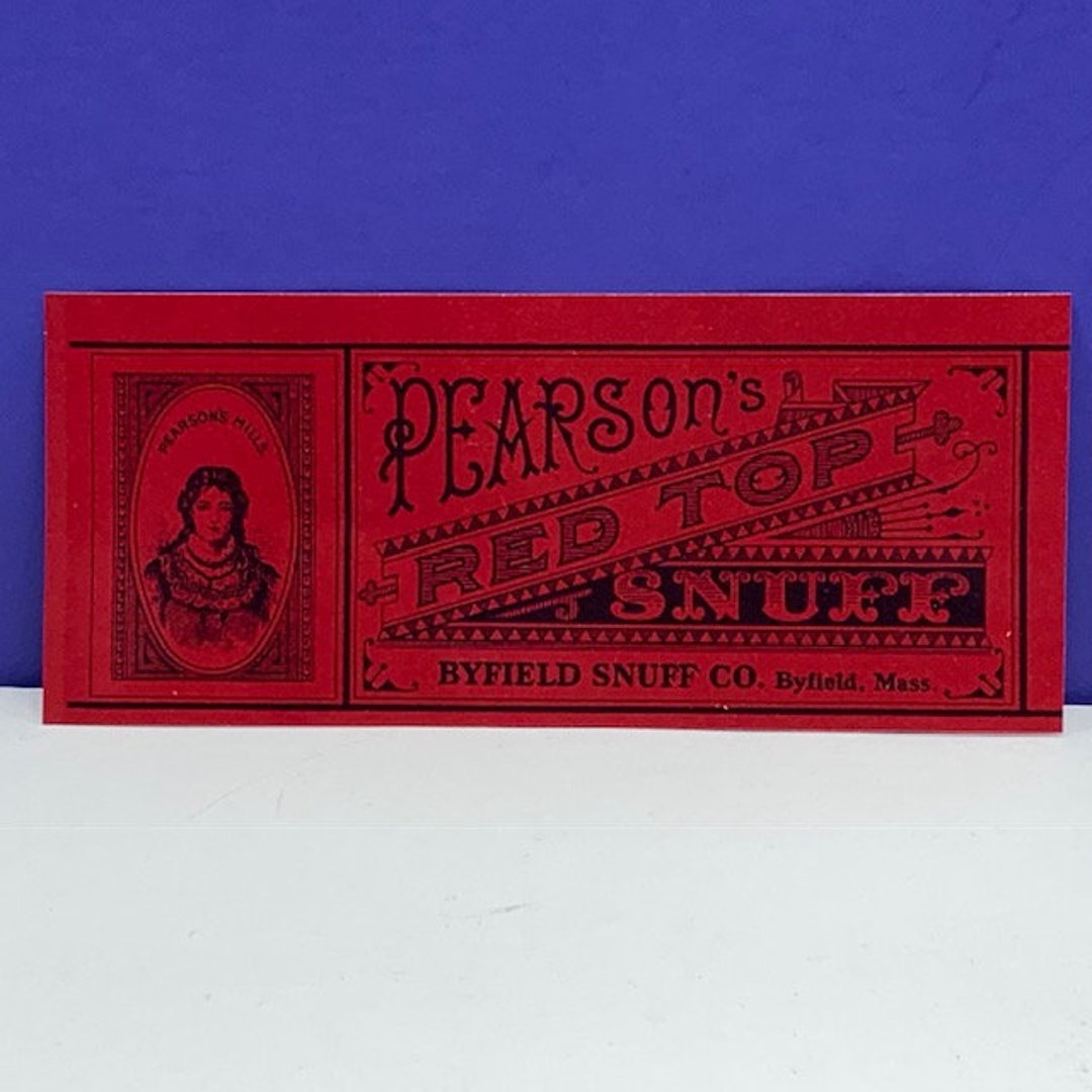 TOBACCO ADVERTISING LABEL Snuff Box Original Vintage Ephemera Smoking ...