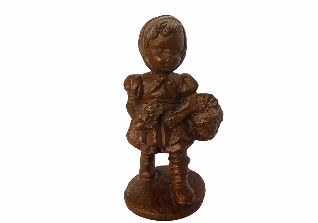 VINTAGE RED MILL Hummel Goebel Flower Girl Statue Rescue Sculpture ...