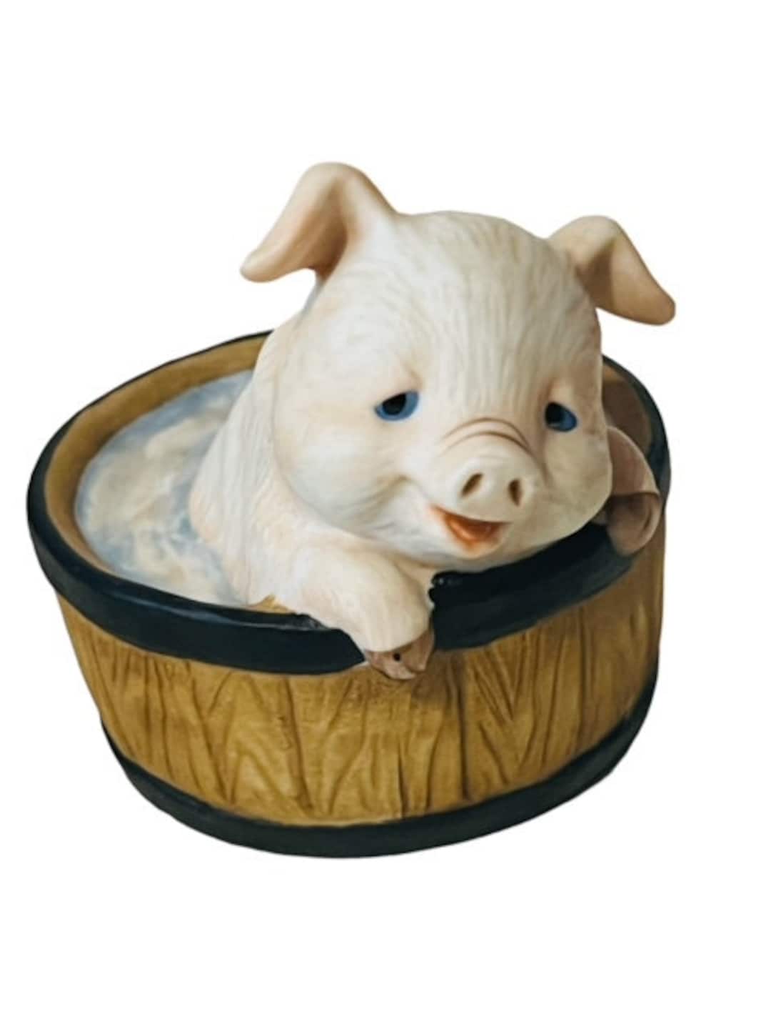 Enesco Pig Figurine Anthropomorphic Farm Hog Piglet Sculpture Gift Farm ...