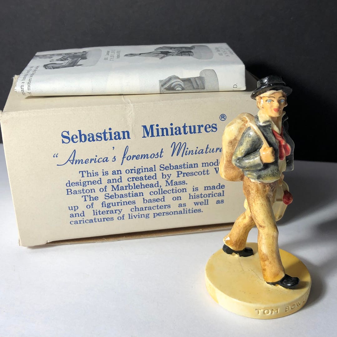 SEBASTIAN MINIATURES FIGURINE 1950 Vintage Porcelain Small Statue ...